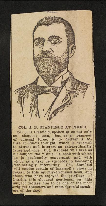 Documents: James B. Stanfield Newspaper Article: The Reynolds Family